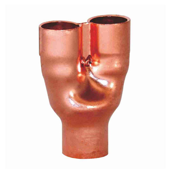 Y Shape Copper Pipe Fittings 50 MM 3 Way Special Tee Distribute Connector